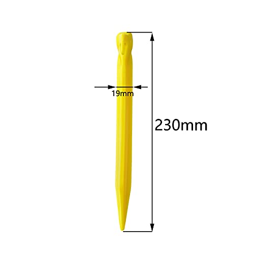 24Pcs Tent Pegs Plastic Spike Hook Awning Camping Caravan Visual Marker,12x 6inch + 12x 9inch