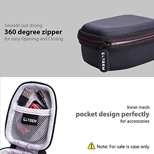 LTGEM Hard Case for Beats by Dre Powerbeats High-Performance/Powerbeats 3 / BeatsX/Beats Flex Wireless Earphones - Travel Protective Carrying Storage Bag with Carabiner-Black (Sale Case Only)