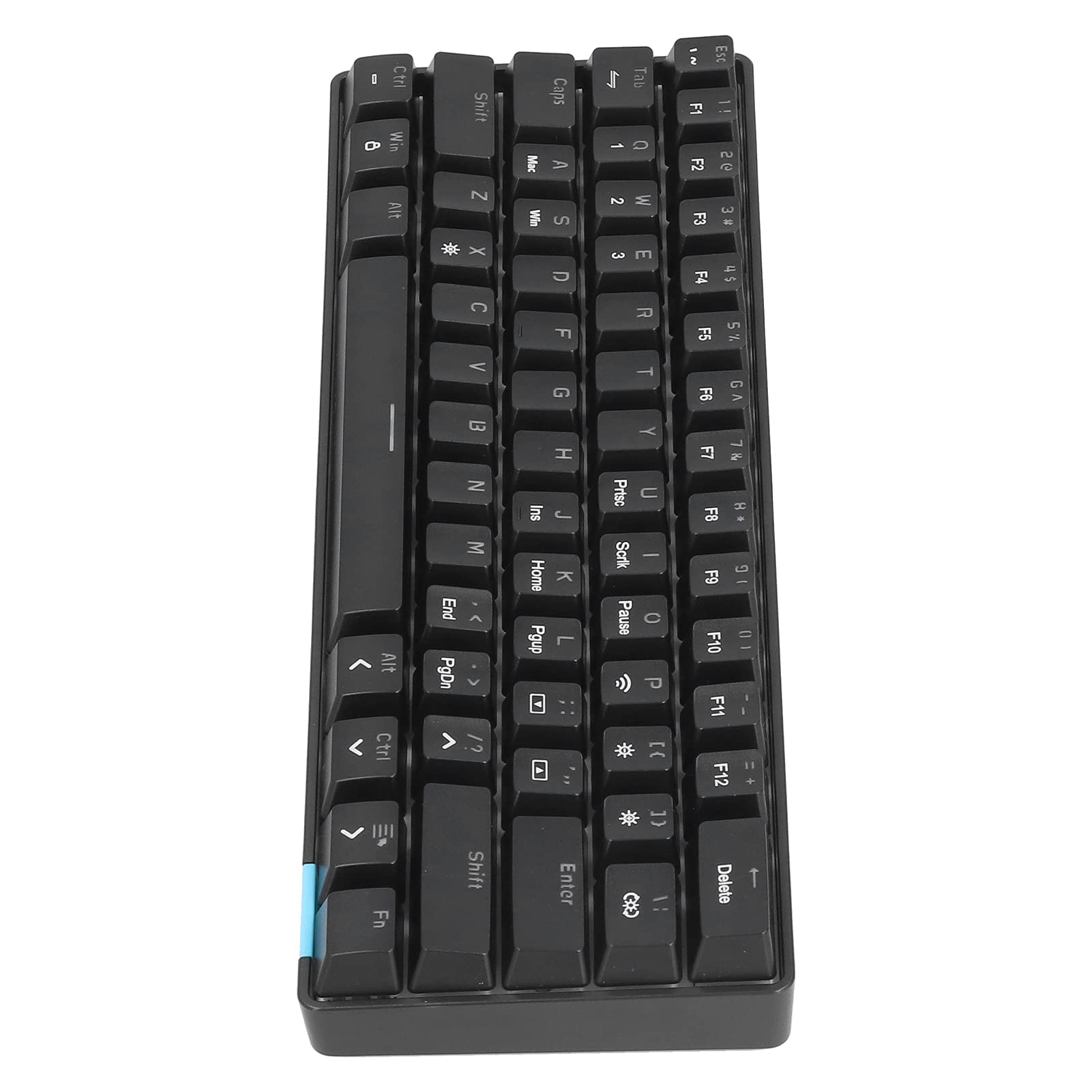 Kafuty-1 STK61 PBT Wireless Gaming Keyboard, 61 Keys LED Backlight Rechargeable Mechanical Keyboard, USB C Bluetooth Keyboard, for Win 2000/XP/VISTA/7/8/10/Linux/OS X(Black Tea Shaft)