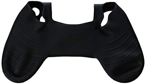 Assecure Pro Black Soft Silicone Skin Grip Protective Cover for Sony PS4 Cont.