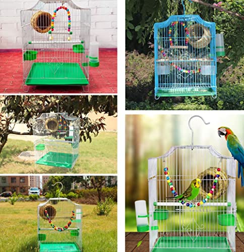 6 Pcs Automatic Bird Water Bottle,Bird Water Bottle Drinker Container Food Dispenser Hanging in Birds Cage for Parrots Budgie, Cockatiel, Lovebirds (140ML)