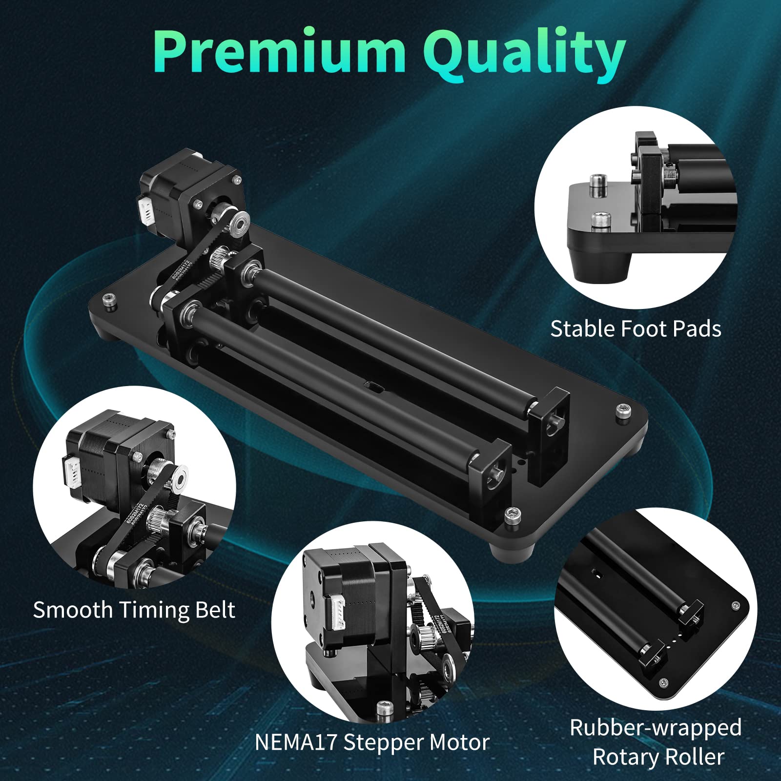 4240 Laser Engraving Machine with Rotary, Iklestar 20W Laser Cutter and Engraver Machine for Metal and Wood, 5000mW Optical Power