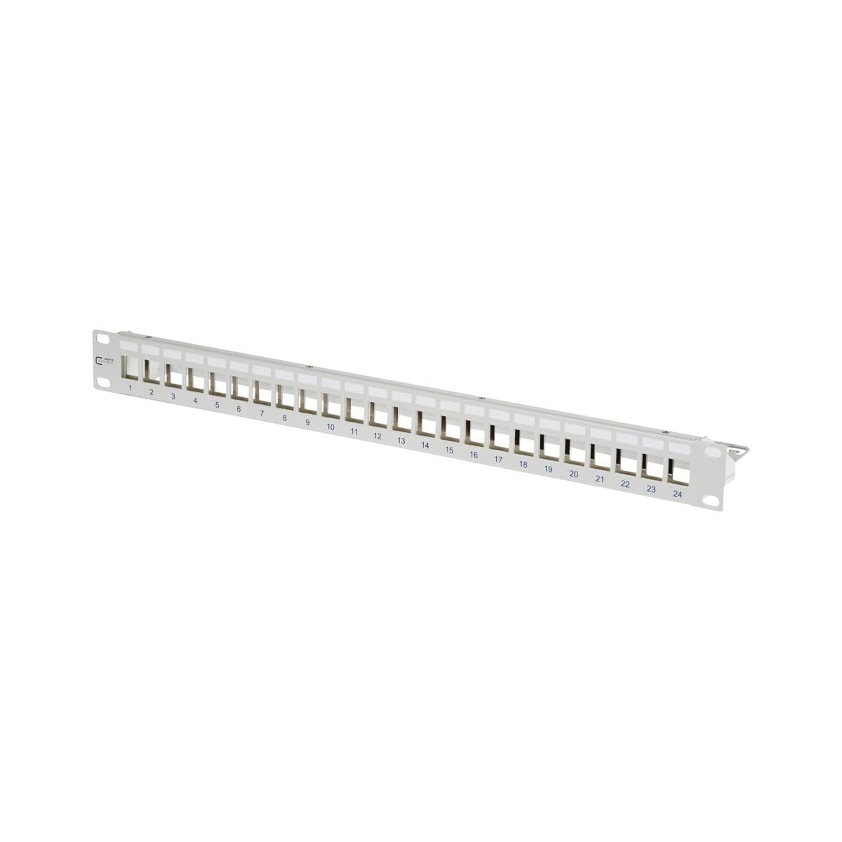 METZ Connect Keystone 19 Inch Module Support 1U 24 Port Grey Empty