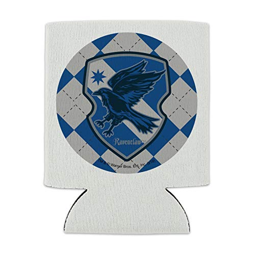 Harry Potter Ravenclaw Plaid Sigil Can Cooler - Drink Sleeve Hugger Collapsible Insulator - Beverage Insulated Holder