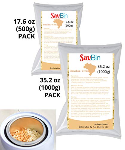 SAVBIN Brazilian Creme Hard Wax Beans (Brazilian Creme - 2.2 LBS (1000 grams))