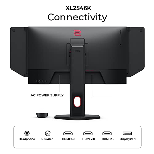 BenQ Zowie XL2546K 24.5 Inch 240 Hz Gaming Monitor, DyAc+, Smaller Base, Shield