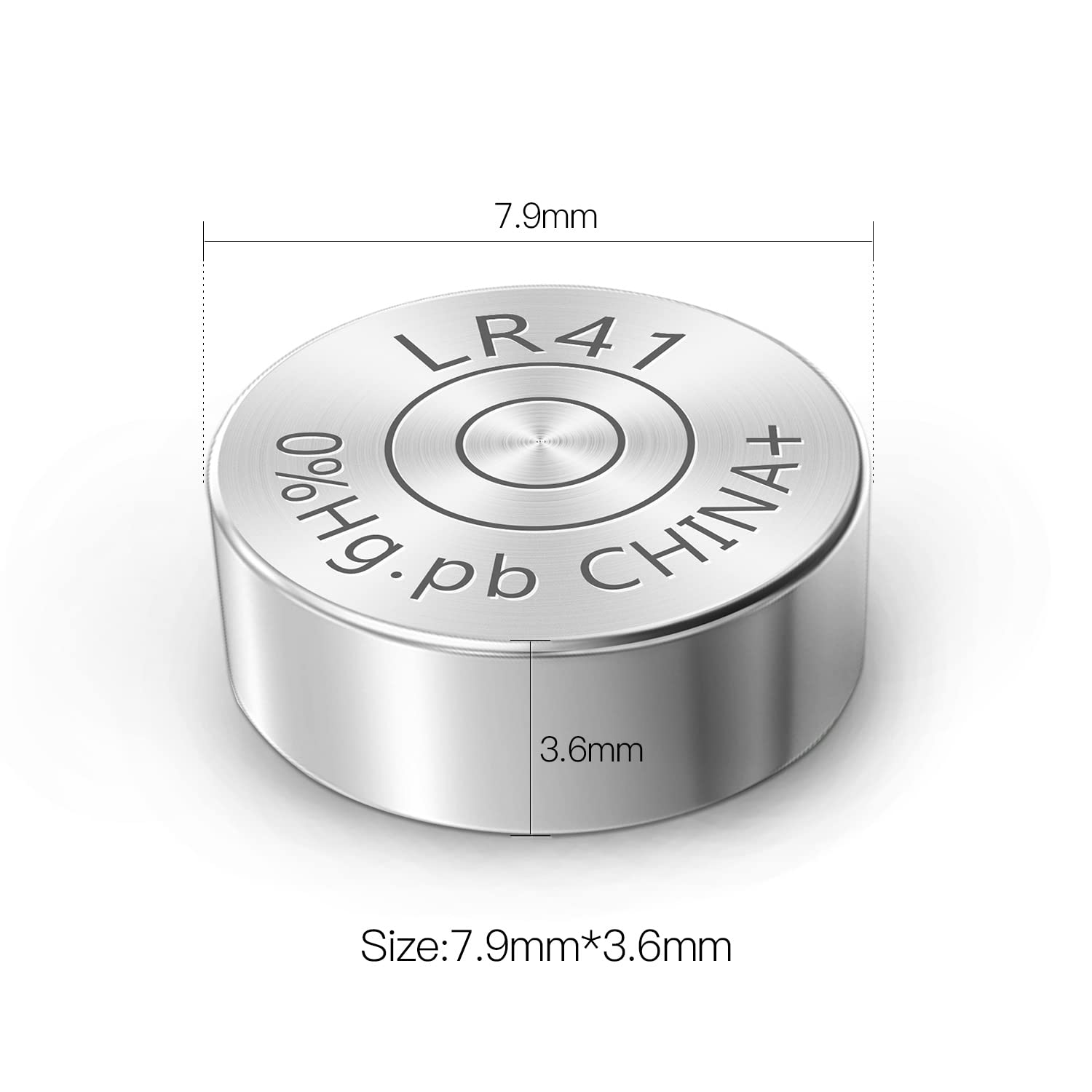 Yogamiler 40-Pack LR41 AG3 392 192 SR41 384 736 L736F Battery 1.5V Button Cell Batteries