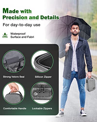 OZCHIN Portable Protection Hard EVA Case with Combination Lock Medicine Lock Bag Storage Case Container Travel Protective Carrying Storage Bag