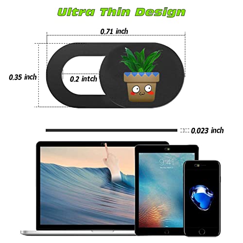 Anoys Webcam Cover (6 Pcs) Ultra-Thin Camera Cover Privacy Protector, Cover Slide for Laptop, Mac, MacBook Air, iPad, PC, Cell Phone, Webcam Covers Laptop (Green Bonsai