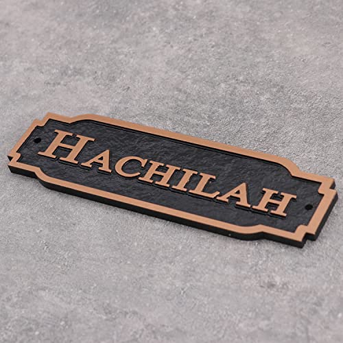Acrylic Horse Stall Name Plate, 2.4" x 8" Personalized Stall Signs, UV Protected, Custom Pet Name Sign, All Weather Adhesive, Mounting (Antique Copper, Style 2)