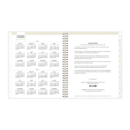 2023-2024 Day Designer Monthly Planning Calendar, 8" x 10", Elle Blue Frosted, July 2023 to June 2024, 142488