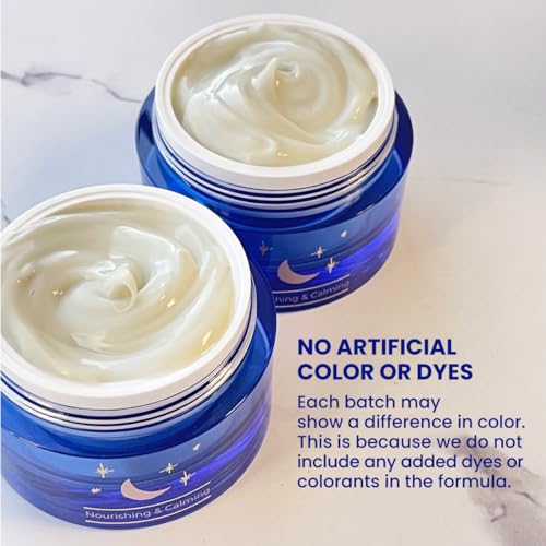 FACETORY Moon Velvet Sleeping Mask Moisturizer with Shea Butter and Azulene - Improve Dry, Irritated, and Dehydrated Skin - Nourishing, Calming, Moisturizing, 50 ml/ 1.69 fl oz