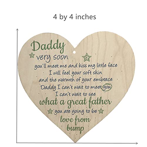 Dadaly Decor Daddy to Be Sign Gifts from Bump for Dad/Father New Born Baby Son Daughter Plaque