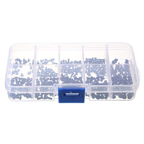 WHZ 300 PCS M2 / M2.5 / M3 Laptop Screws Box Set for HP Lenovo Samsung IBM (Black) (Color : Black)