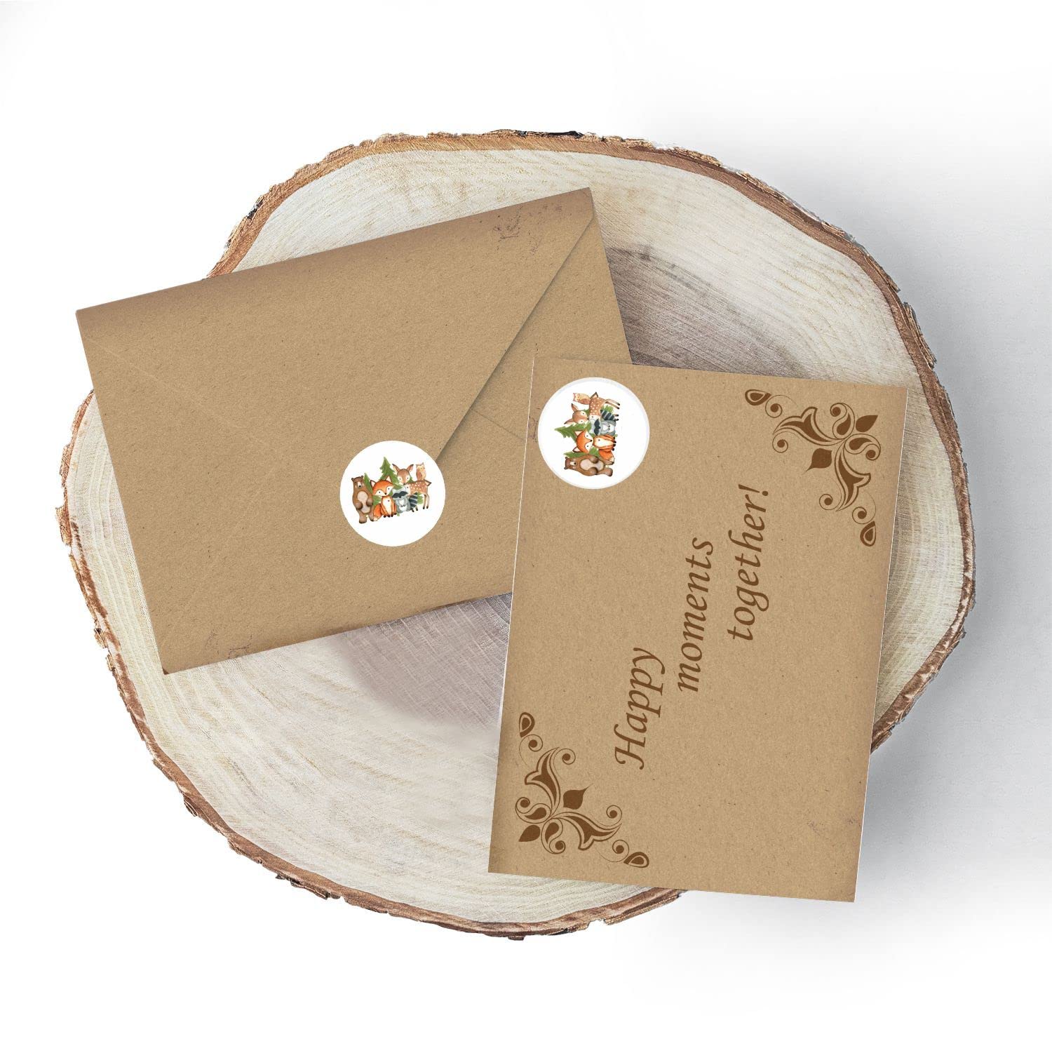 30 pcs Woodland Girl Raccoon Birthday Baby Stickers Envelope Seals Labels Round Tags, Stamps Sticker for Gift Cards, Envelopes, Boxes for Holiday, Birthday, Christmas
