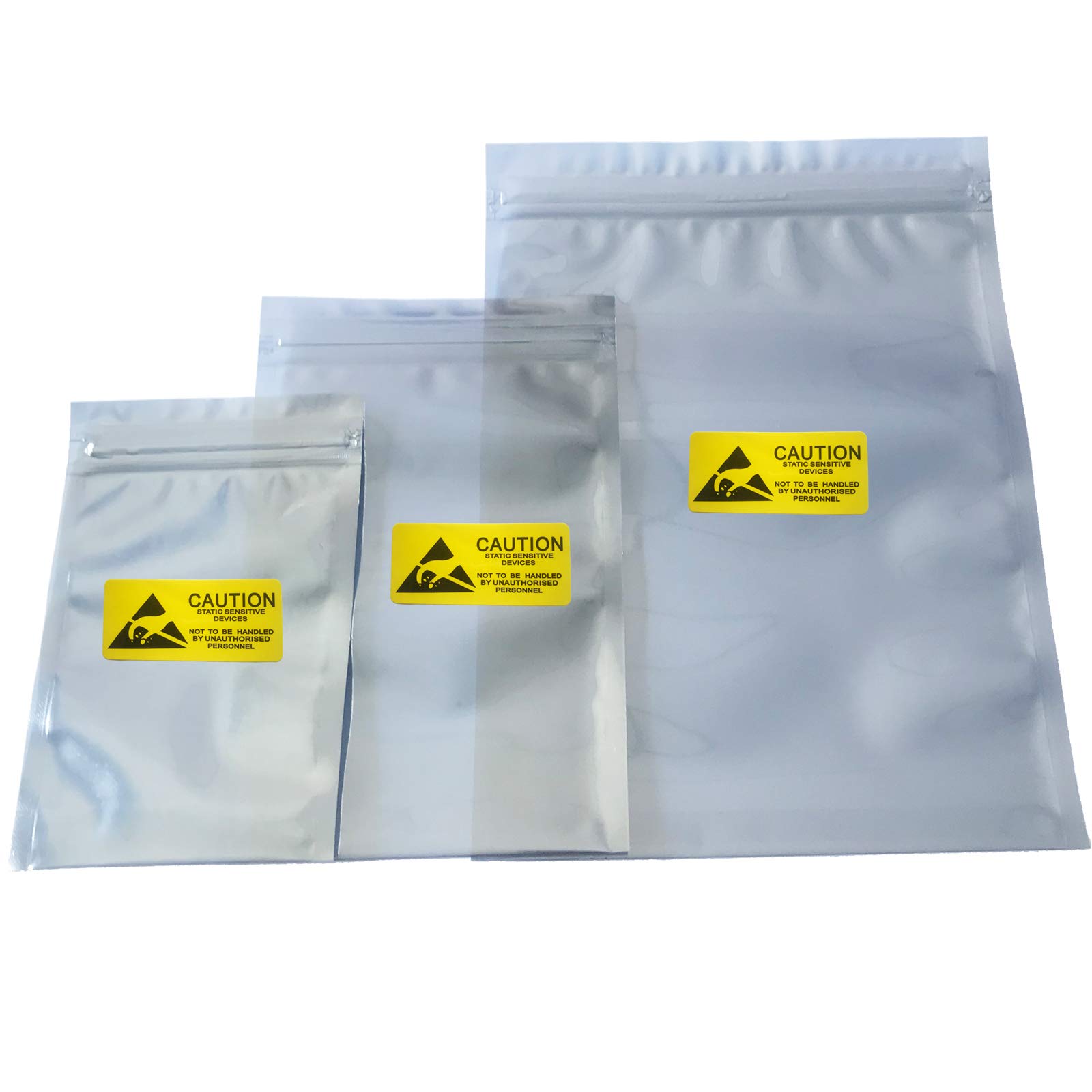 Daarcin Anti Static Bags,ESD Bags,30pcs Mixed Sizes Antistatic Resealable Bags for 3.5 Hard Drive, 2.5 Solid State Drive,with Labels, ESD Shielding Bags for Varieties of Electronic Device