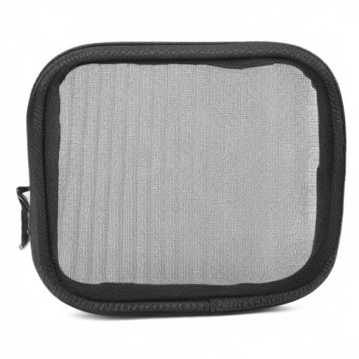 Patu Mesh Travel Toiletry Bag, Transparent Standing Pouch, Portable Shaving Washing Kits Organizer, Personal Care Trip Case, Pack of 2 (Size S), Black