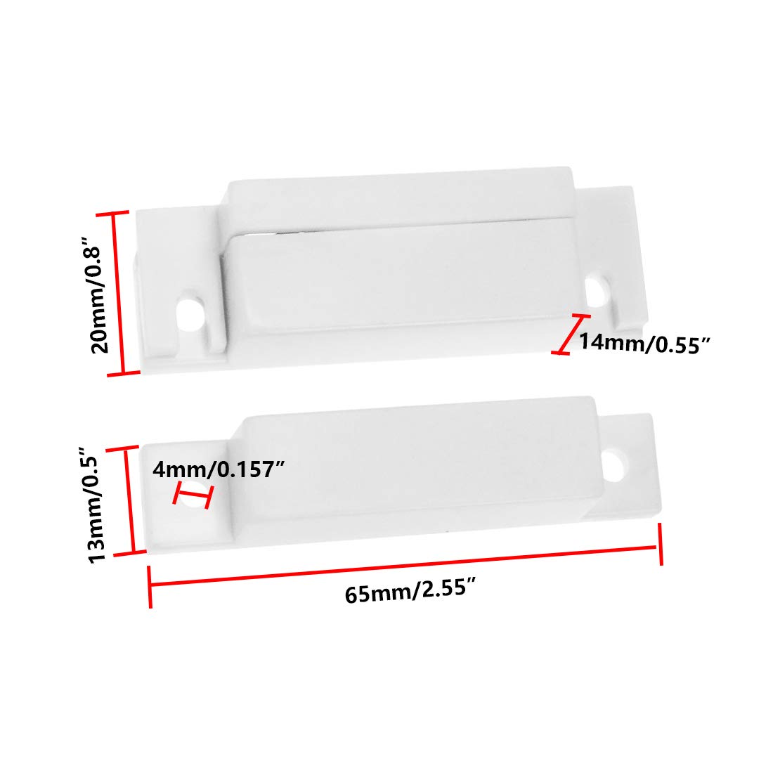 Dahszhi Surface Mount Alarm Magnetic Contact 10W 100V 0.5A for Door Window Security - 3pcs