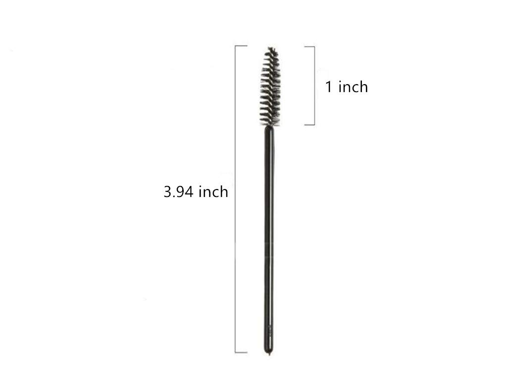 SINEN 50 PCS Disposable Eyelash Brush Mascara Brushes Makeup Brushes Kits for Eye Lashes Extension Eyebrow and Makeup (balck)