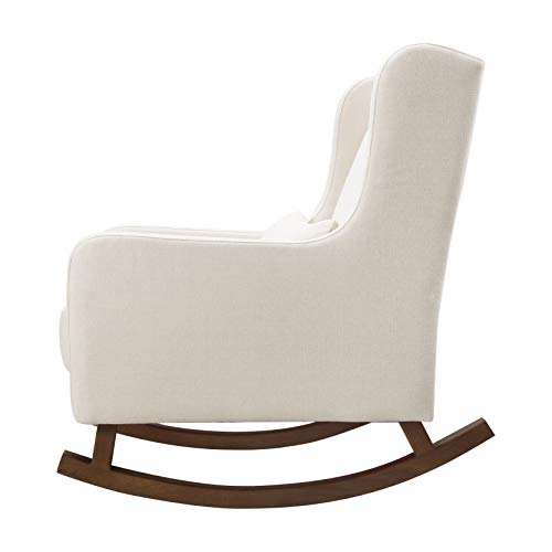 Babyletto Kai Rocker in Performance Natural Eco-Twill, Water Repellent & Stain Resistant, Greenguard Gold and CertiPUR-US Certified