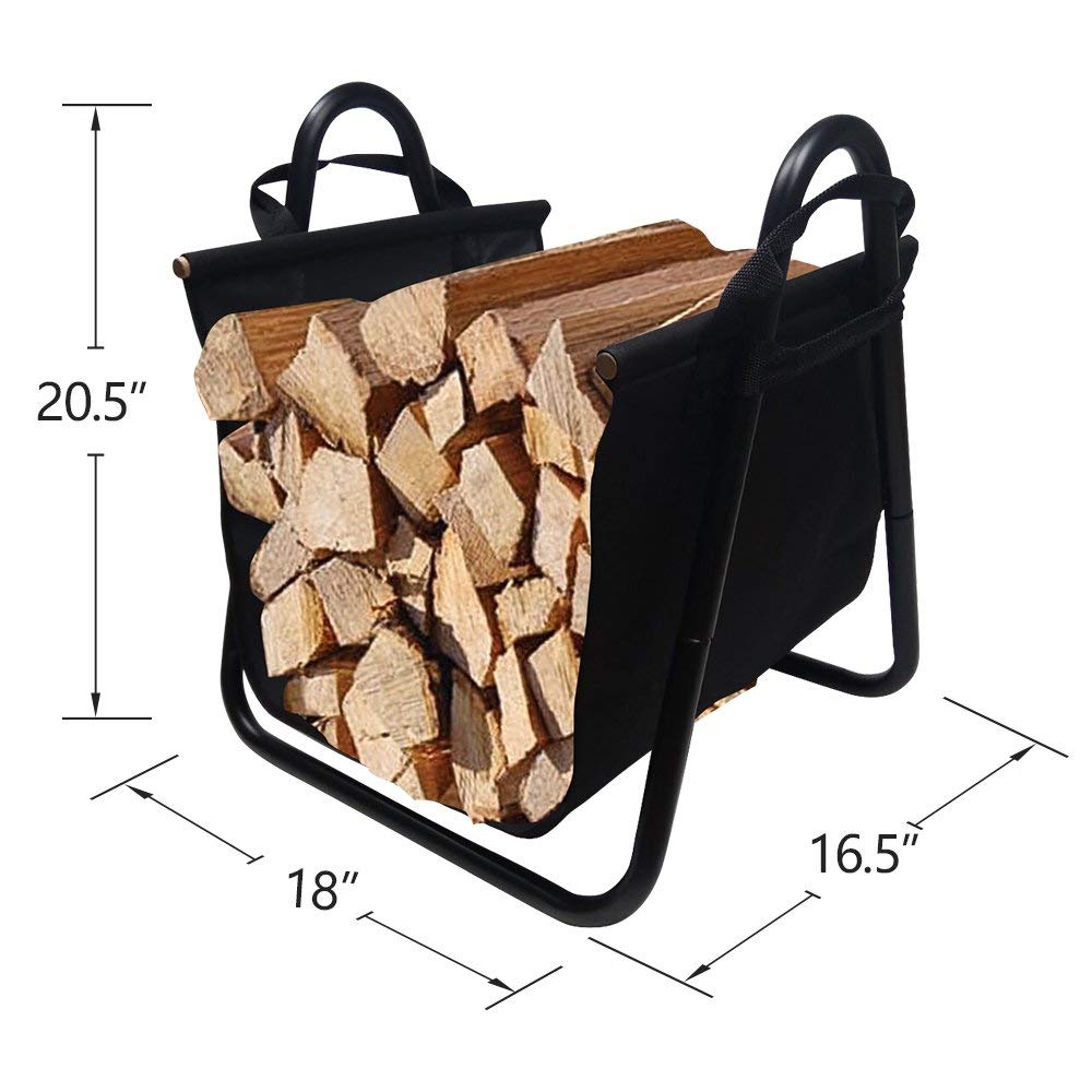 Amagabeli Fireplace Bellows 15.5"x 7" Bundle Fireplace Log Holder with Canvas