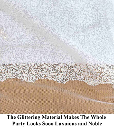 Partisout Sequin Fabric Glitter Fabric 1 Yard Fabric by The Yard Little Mermaid Fabric Material Fabric Sparkly Fabric Mesh Fabric Vinyl Fabric Sequence Fabric Material for Sewing