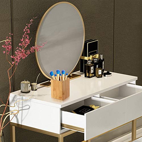 Pen Cup Holder,2 Pack Bamboo Wood Desk Pencil Holder Stand Multi Purpose Use Pencil Cup Pot Desk Accessories,Desktop Organizer Pencil Holder Ideal Gift for Office Home