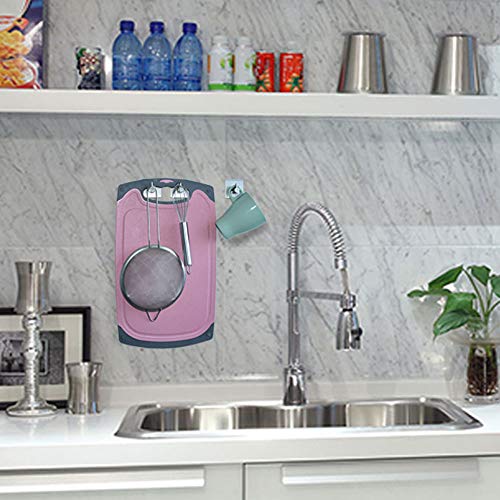 HANZE Adhesive Hooks Wall Hangers Heavy Duty Sticky Hooks Waterproof Stainless Steel Hanger Towel Holder Stcik on Hooks for Hanging Bathroom Kitchen Home Organizer - 4 Pack