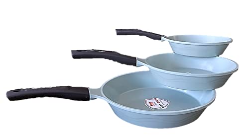 7 piece JADE COOK Set 9.5" Fry Pan, 11" Fry pan, 10" Round griddle, 11" Square grill pan 9.5" Casserole, 5.5" Milk Pot (KFCC Die Cast)