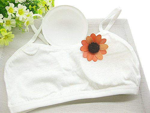 3 Pairs Round Bra Insert Breathable Sponge Bra Inserts Cup Push Up Sports Bra Pad Breast Enlargement Enhancer Shaper for Women Girls (White)
