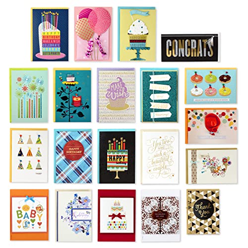 Hallmark Handmade All Occasion Boxed Greeting Card Assortment, Pink Floral (Pack of 20)āBirthday Cards, Baby Shower Cards, Wedding Cards, Sympathy Cards, Thinking of You Cards, Thank You Cards