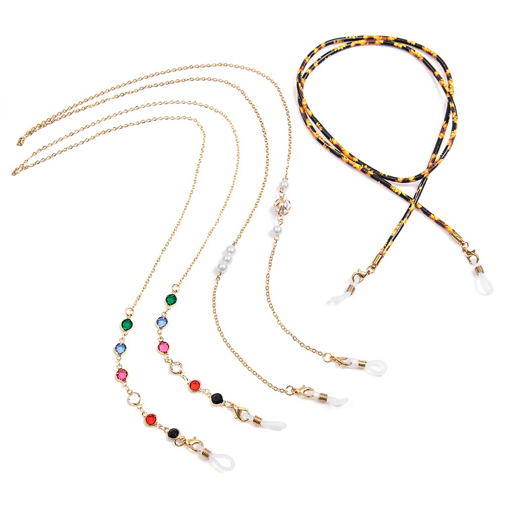 3 Pcs Mask Chain For Women - Eyeglass Chain,Sunglass Chain,Universal Eyeglass Chain,Also Necklace,Great Gift (401)