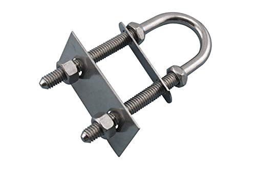 STAINLESS STEEL BOW/STERN EYE, 3/8" TO 1/2", U-BOLT INCLUDES 4 NUTS (9 DIFFERENT SIZES) (S0353-13180)
