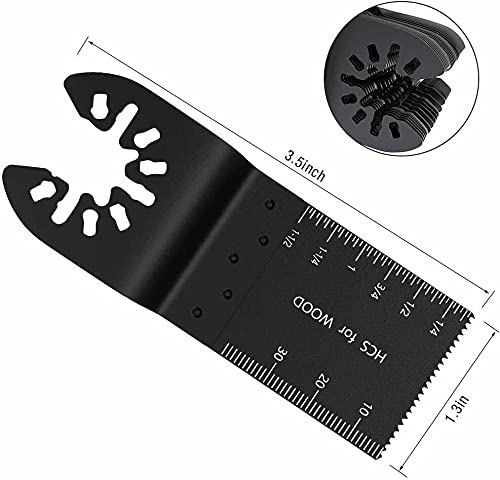 20PCS Wood Oscillating Multitool Saw Blades Universal Quick Release Saw Blades for Fein Porter Cable Black & Decker Bosch Craftsman Ridgid Ryobi Makita Milwaukee Dewalt Rockwell
