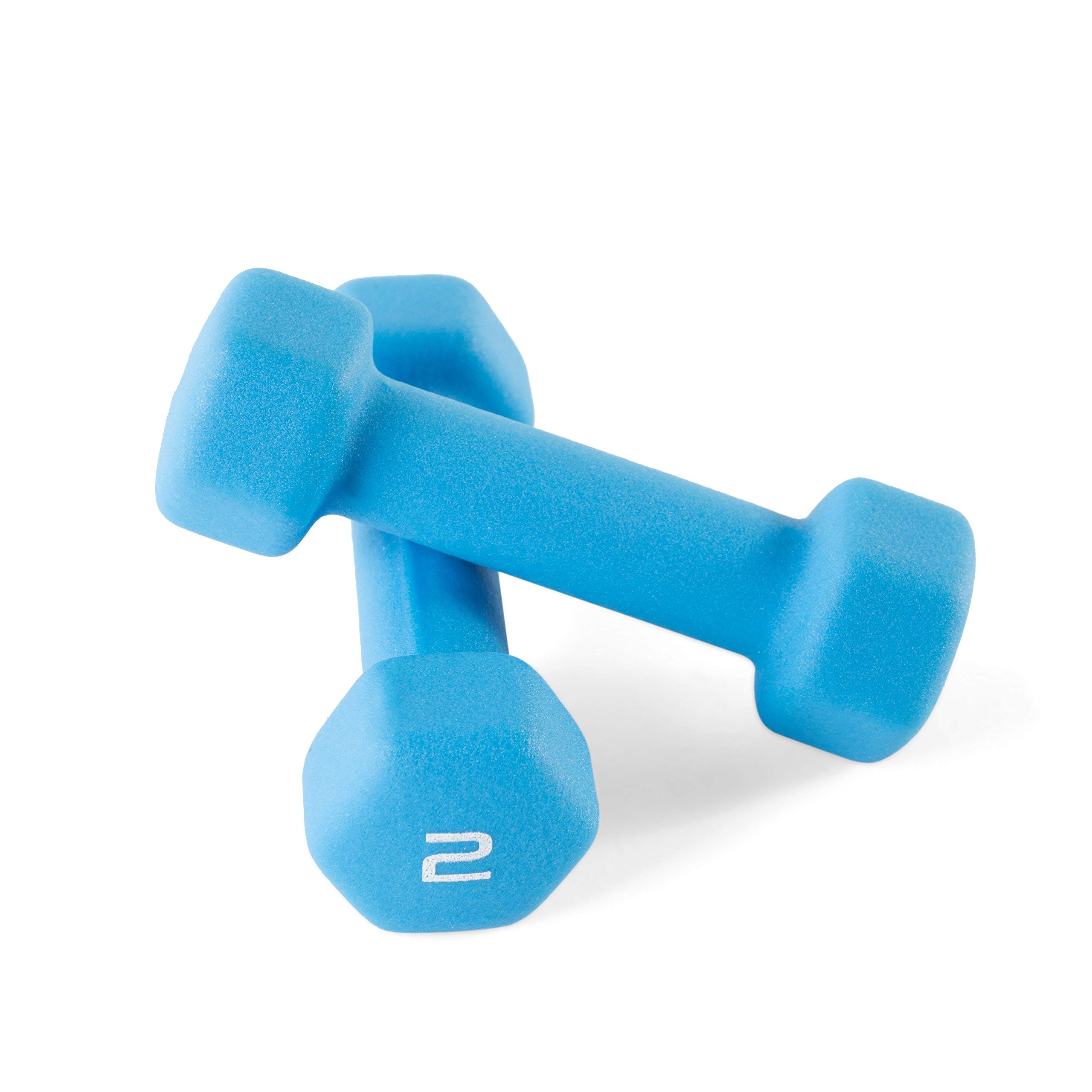 CAP Barbell Color Neoprene Dumbbells Hand Weights Neoprene Coated Exercise & Fitness Dumbbell for Home Gym Equipment Workouts Strength Training Free Weights for Women & Men