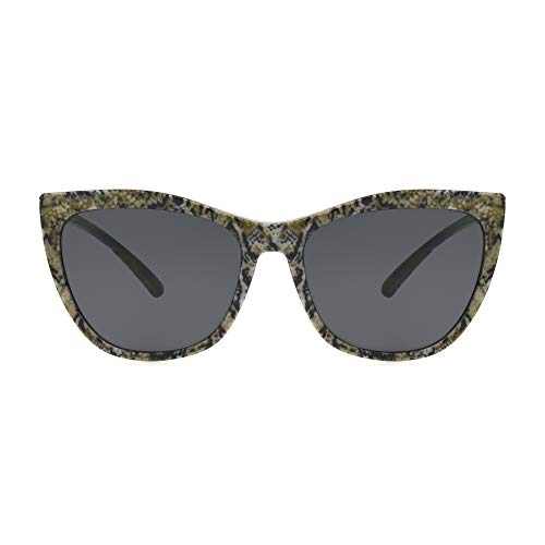 Sofia Vergara x Foster Grant Women's Sofia Sunglasses Cat Eye, Black and Grey Snake Print, 55 mm