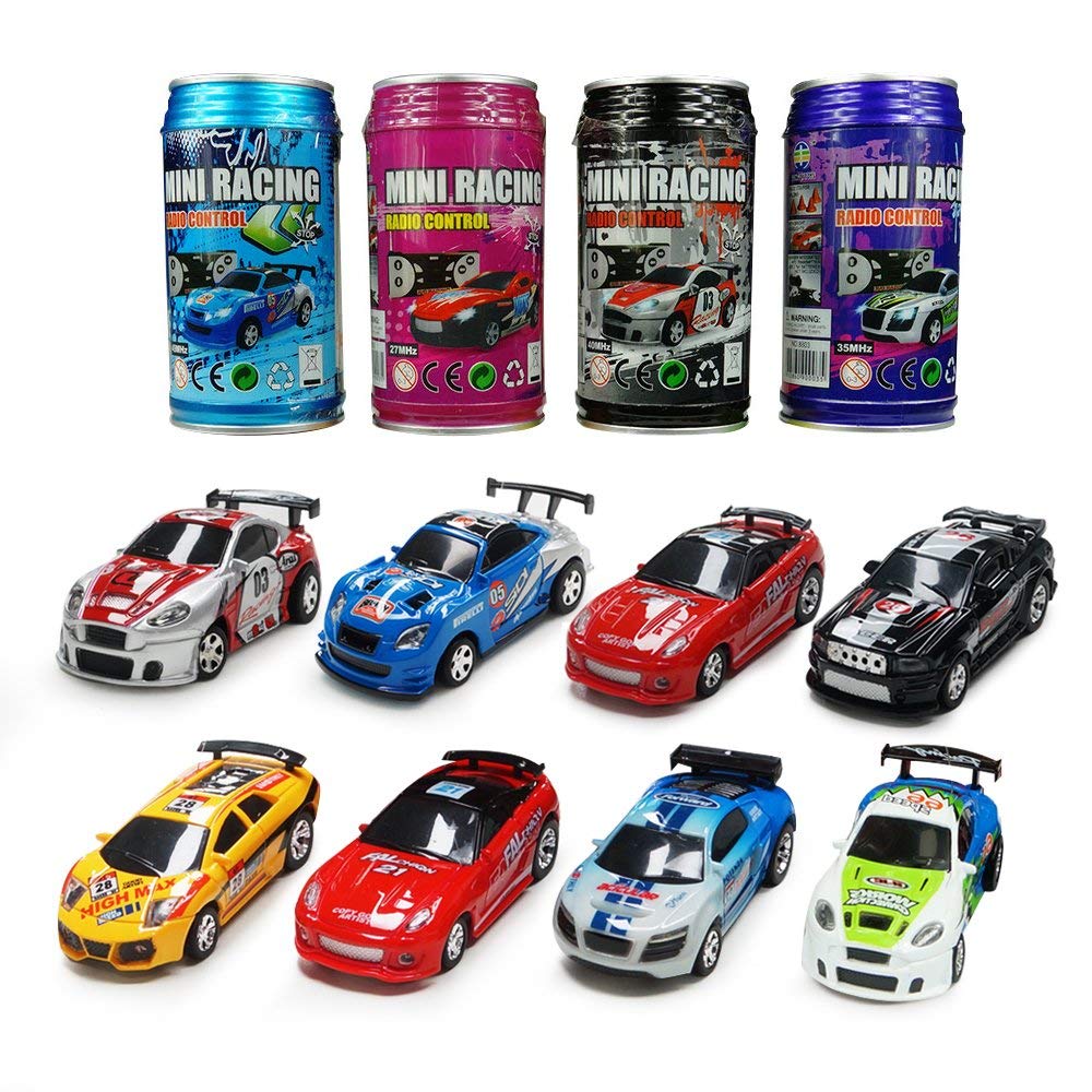 ARRIS Mini RC Car, Radio Remote Control Micro Racing Can RC Car Toy Gift for Kids (2pcs)…