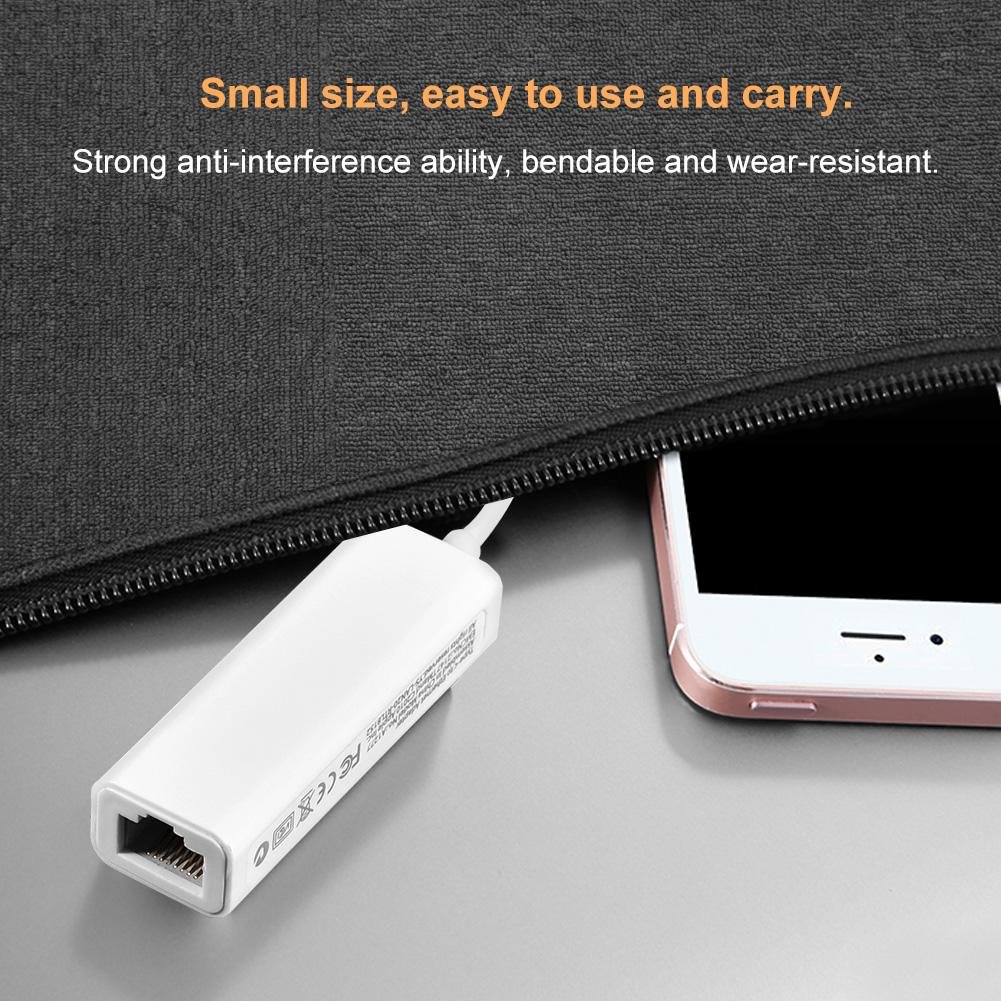 Bewinner USB C to RJ45 Adapter Portable, USB 3.1 USB C to RJ45 100Mbps Ethernet LAN Network Adapter Converter for MacBook USB C Laptop
