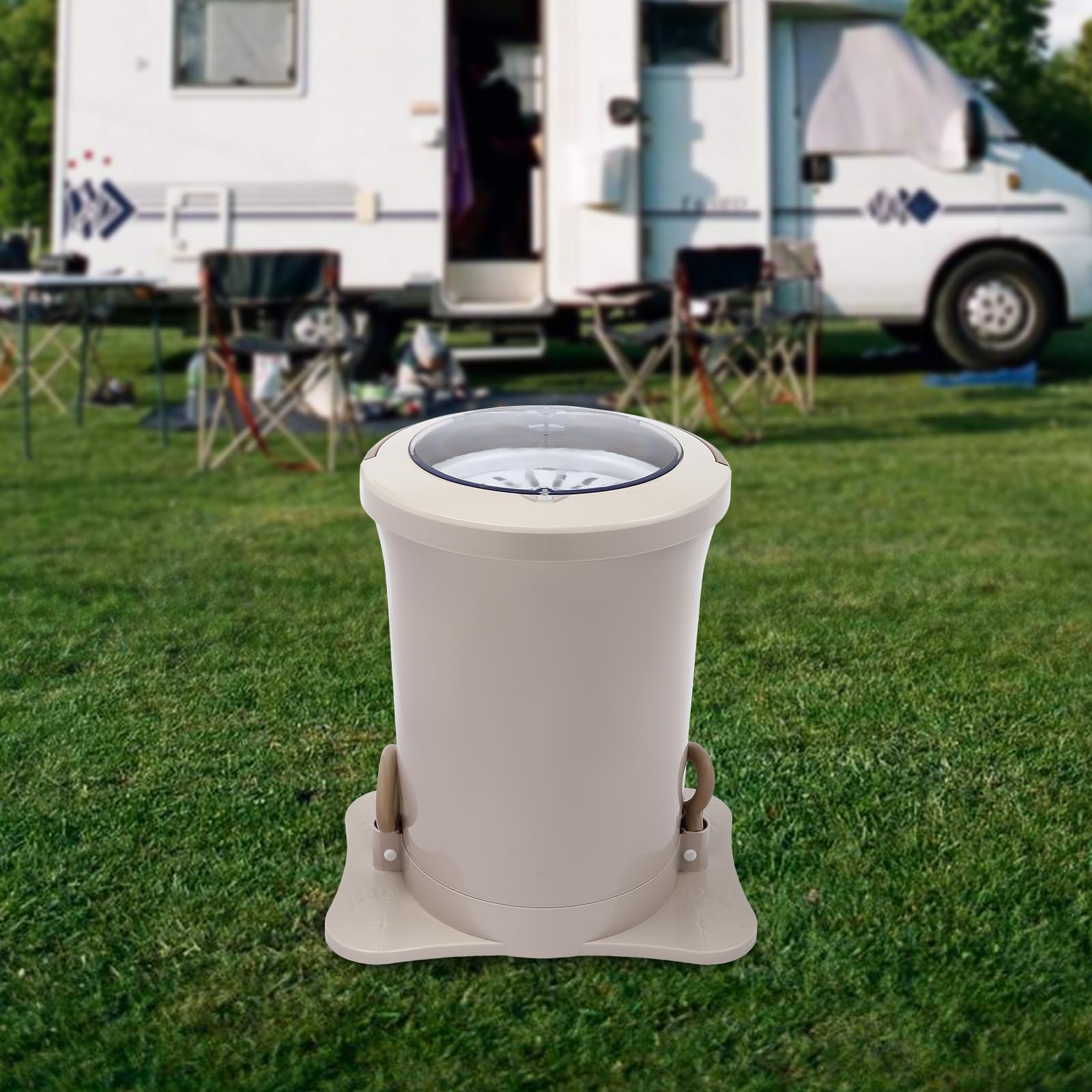 3.17Gal Mini Manual Clothes Dryer, 12L Spin Dryer Foot Powered Washing Machine with Drain Hose, Compact Washer Dehydrator for Apartments
