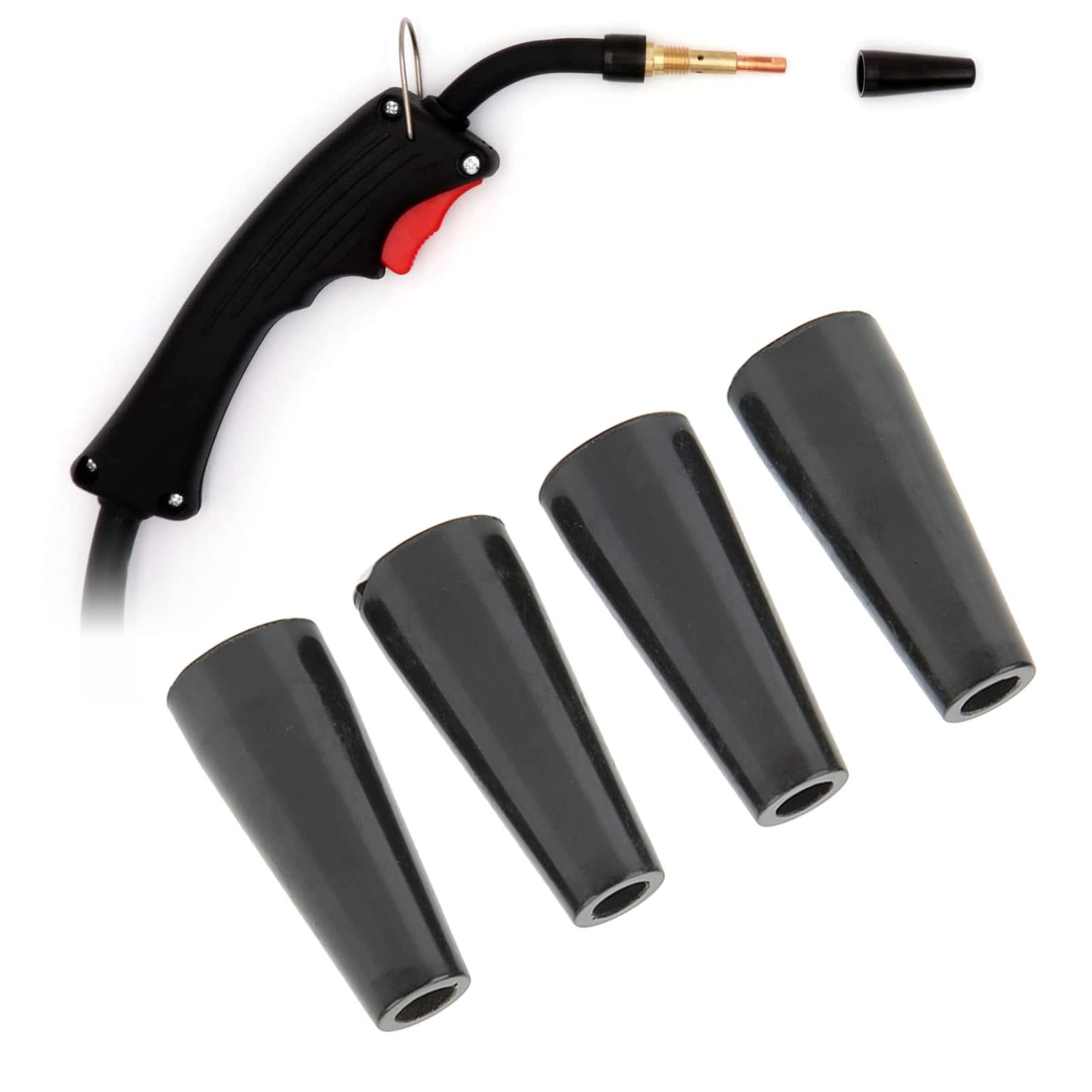 4Pcs Flux Core Gasless Nozzle, MIG Welding Flux Core Gasless Nozzle Flux Core Welding Gasless Nozzle Self Protection Welding Parts 100L MIG Welder Accessories