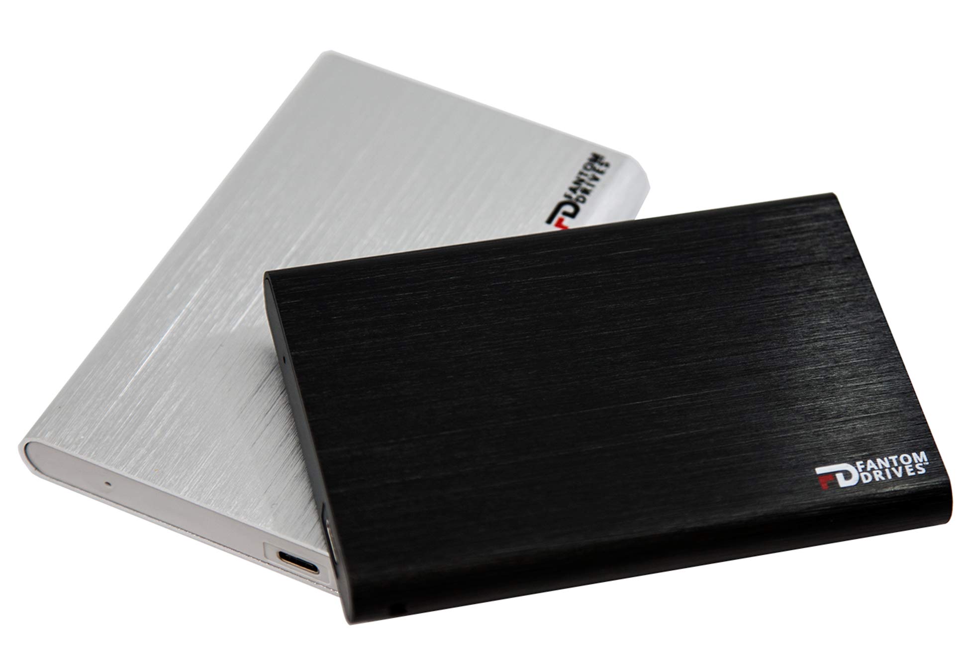 Fantom Drives FD 2TB Portable Hard Drive - USB 3.2 Gen 2 Type-C - 10Gbps - Aluminum - Silver - Compatible with Mac/PC/PS4/Xbox (GF3SMC2000U)