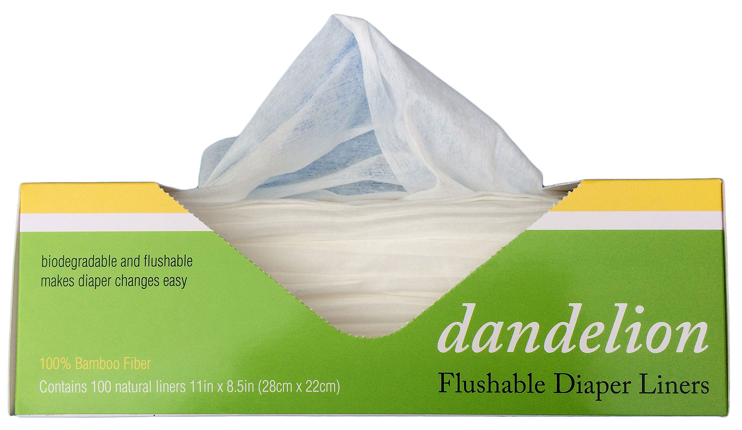 Dandelion Diapers Baby Diaper Liners, 100% Viscose - Box of 100