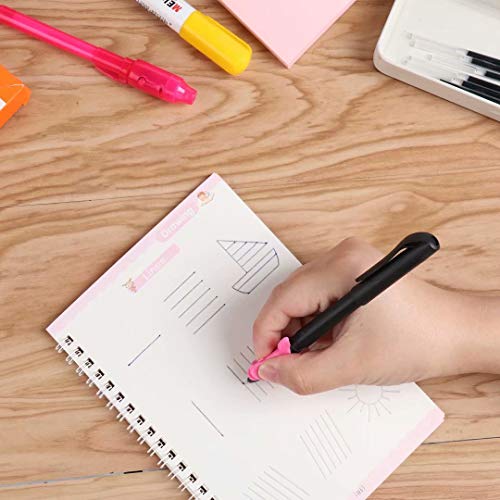 Sank Magic Reusable Practice Copybook for Kids - The Print Handwiriting Workbook-Writing Practice Book for Children (Four Books with Pen)