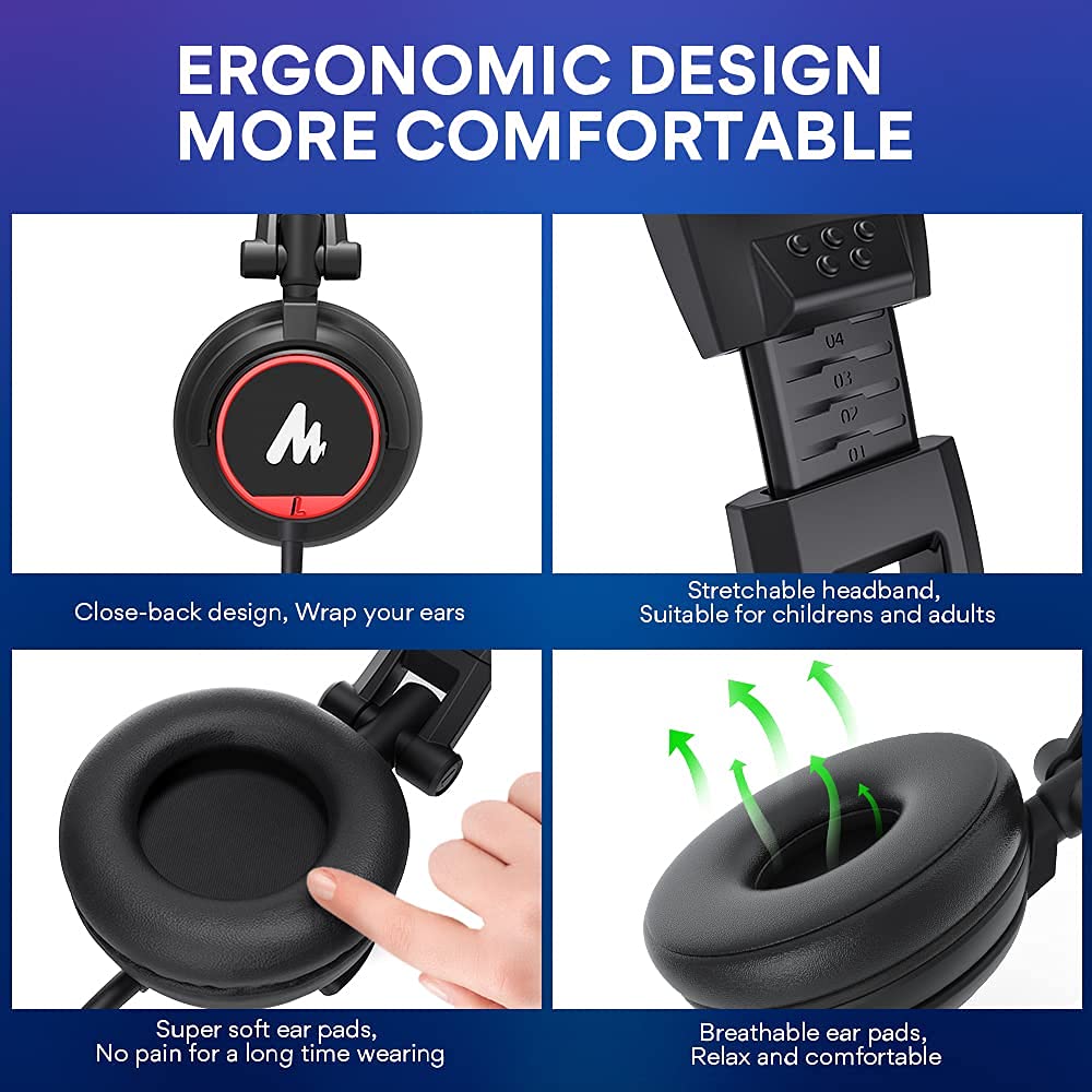 Audio Interface with Studio Headphone, Maonocaster Portable ALL-IN-ONE Podcast Production Studio for Guitar, Live Streaming, PC, Recording, and Gaming