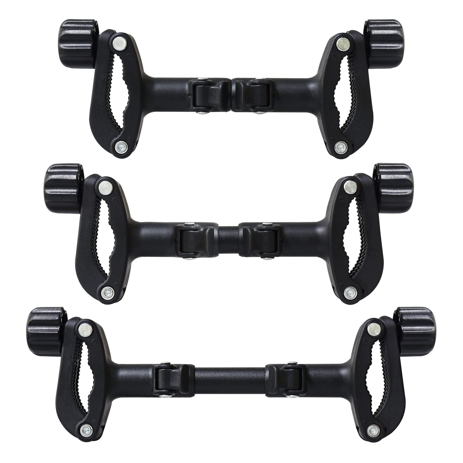 3 Pcs Twin Stroller Connector Side by Side, Universal Stable Baby Stroller Pushchair Connectors, Detachable Adjustable 2 in1 Twin Dual Stroller Connector for Two Strollers Connection 