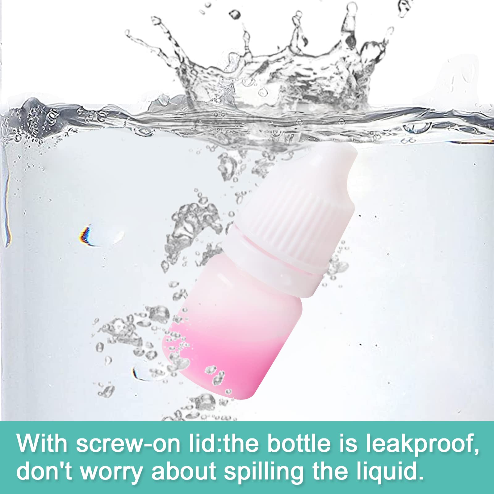 Ira Pollitt 60 Pack 2 ml Plastic Empty Dropper Bottles Squeezable Dropper Bottles Portable Drops Containers with Screw Cap and Plug for Home and Travel