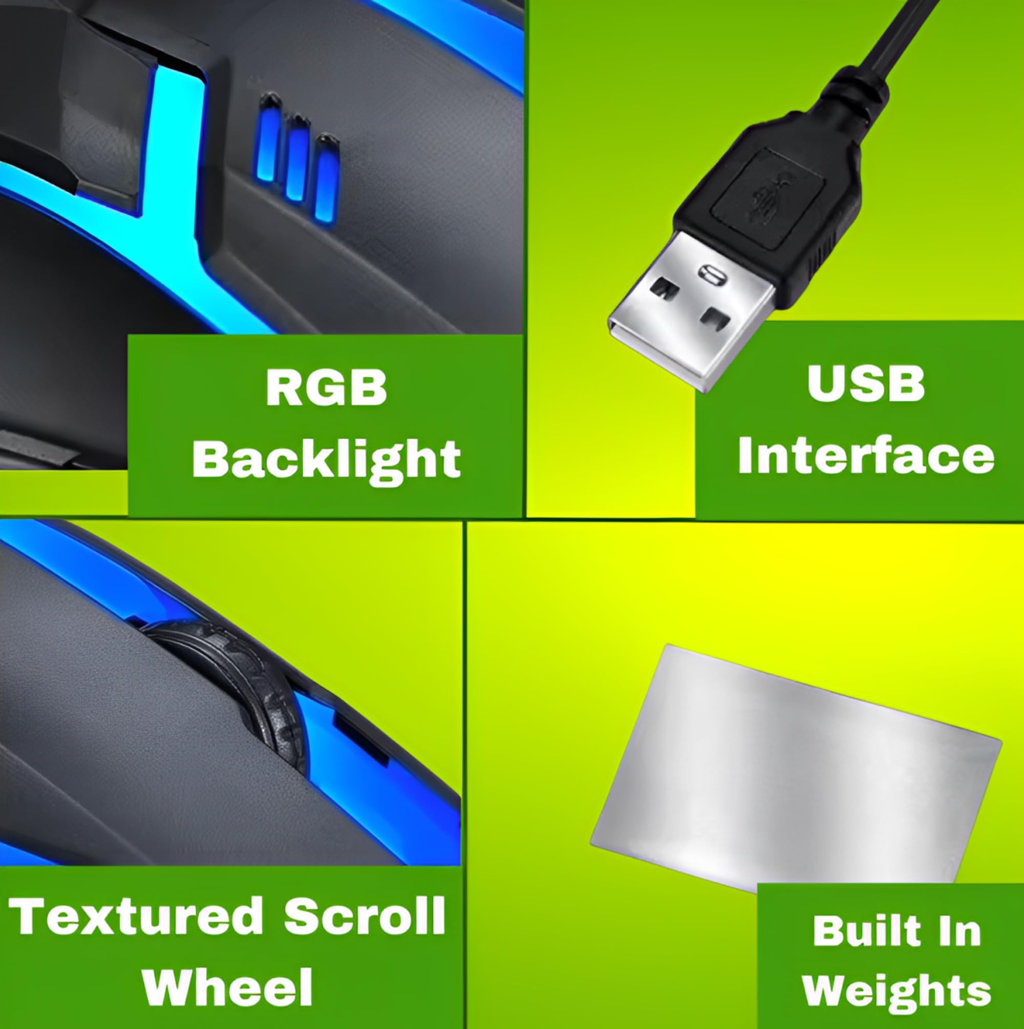 Smaige Wired USB Mouse – RGB Optical Computer Mouse,1200 DPI Office,Home and Game Mice for Windows PC, Laptop, Desktop, Notebook, for Right or Left Hand Use (Black)