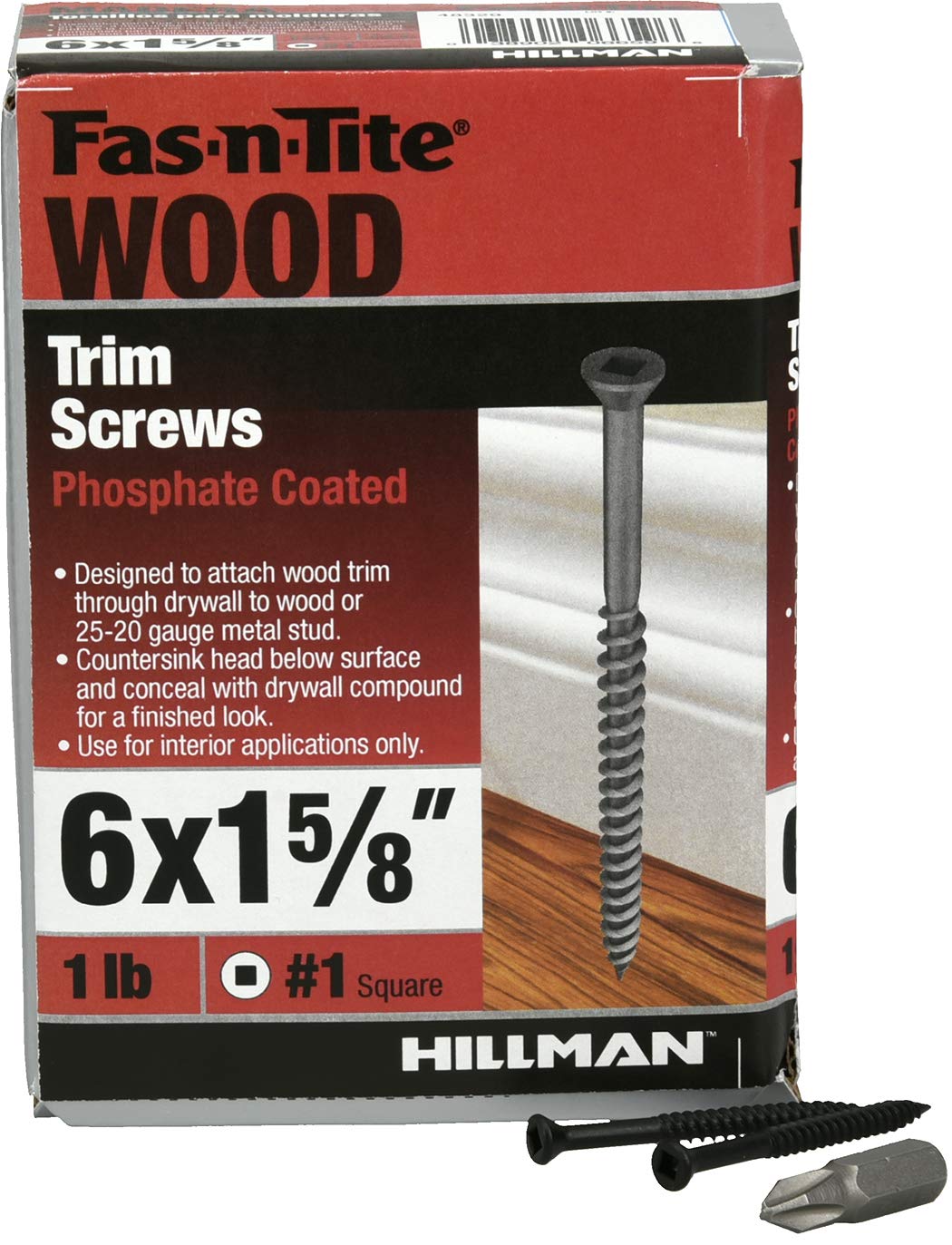 Fas-n-Tite 48329 Trim Screws, Black 0.625 inches