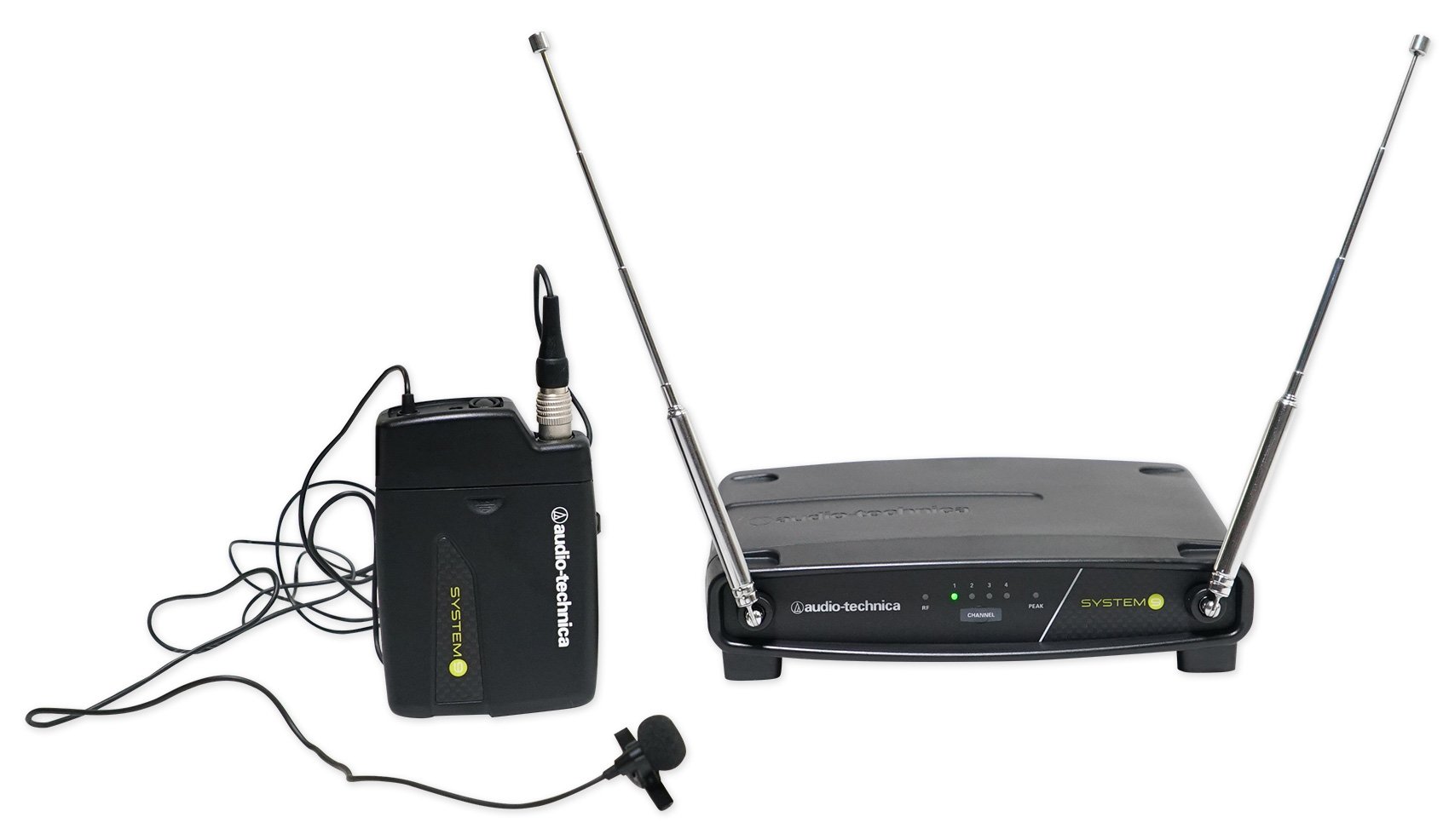 Audio-Technica ATW-901a/L Wireless Lavalier Microphone Mic + Samson Headphones