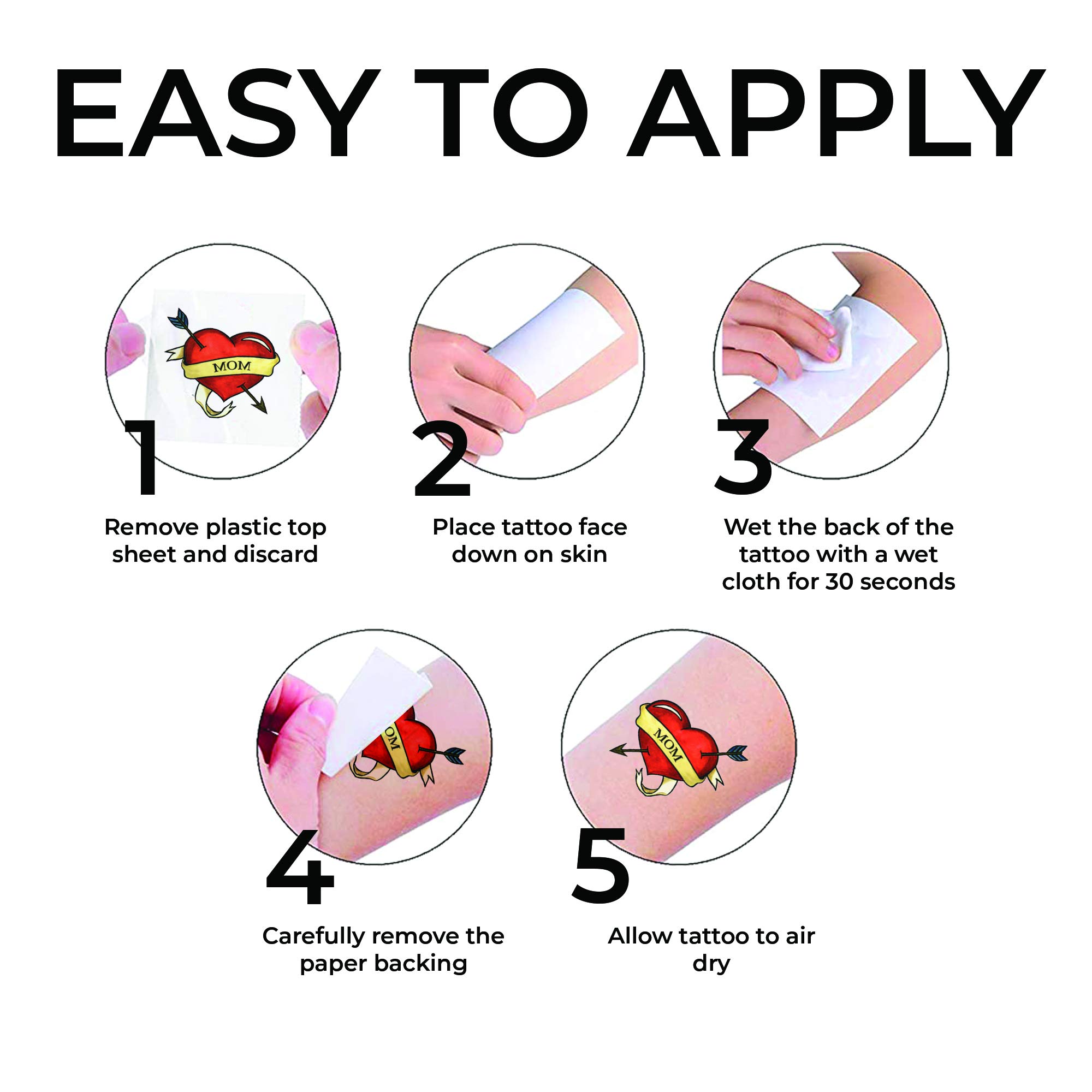 FashionTats No Ragrets Temporary Tattoos (2-Pack) | Skin Safe | MADE IN THE USA | Removable